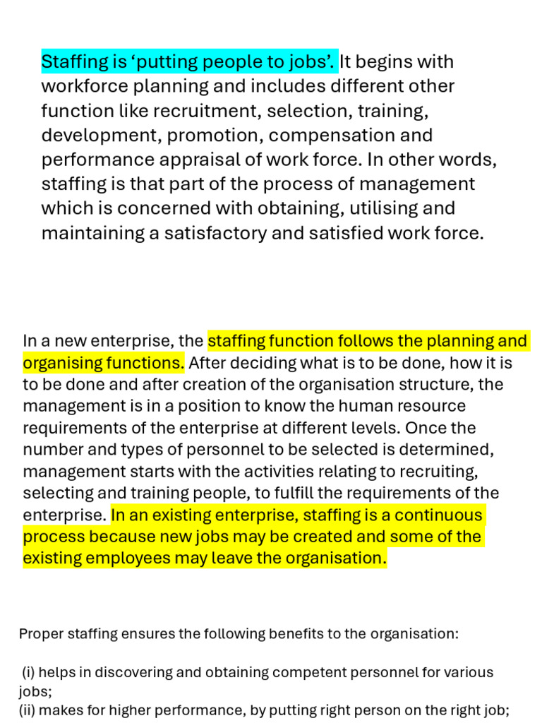 Staffing | PDF