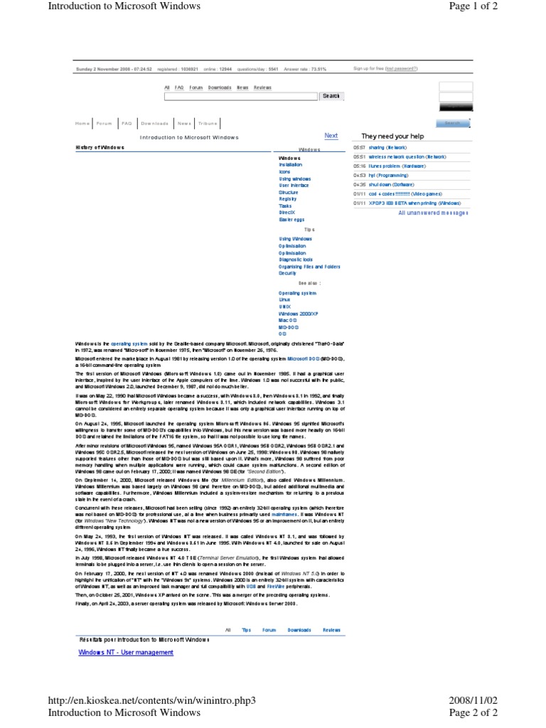 Windown Introduction | PDF | Microsoft Windows | Operating System