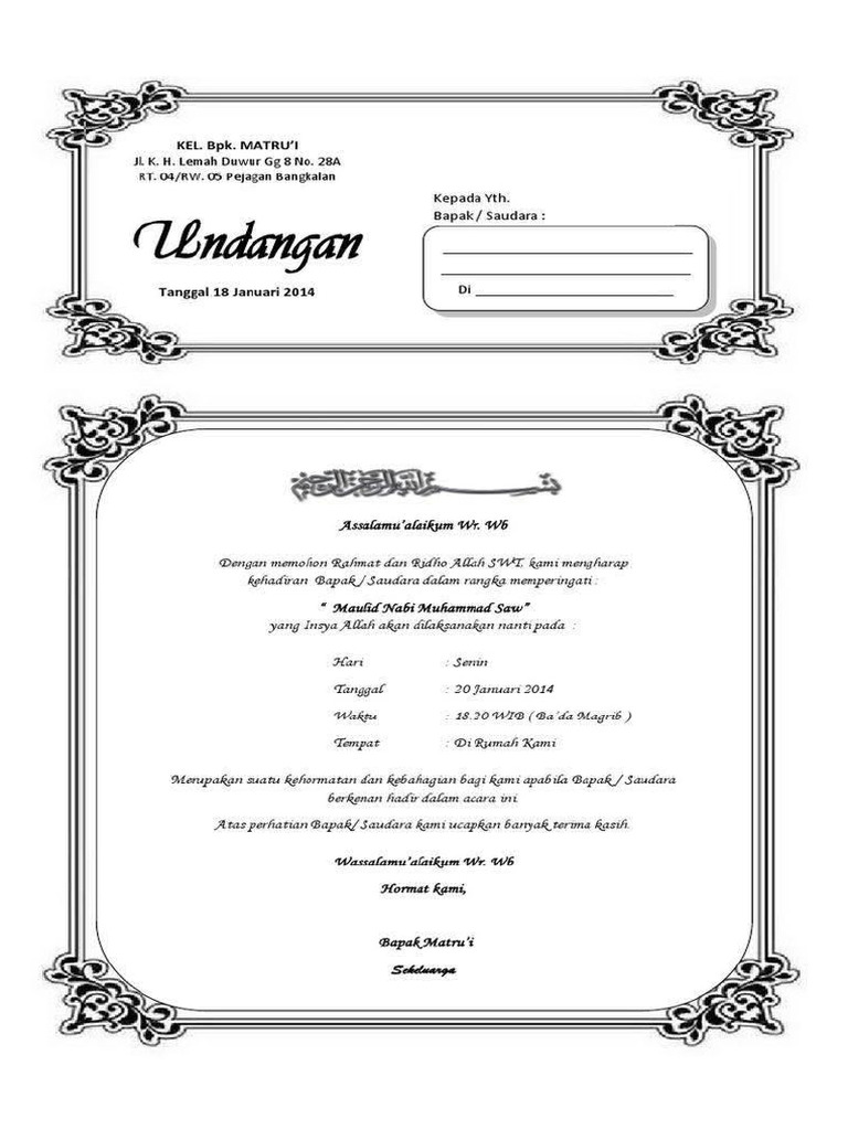 Undangan Maulid Nabi - PDF | PDF