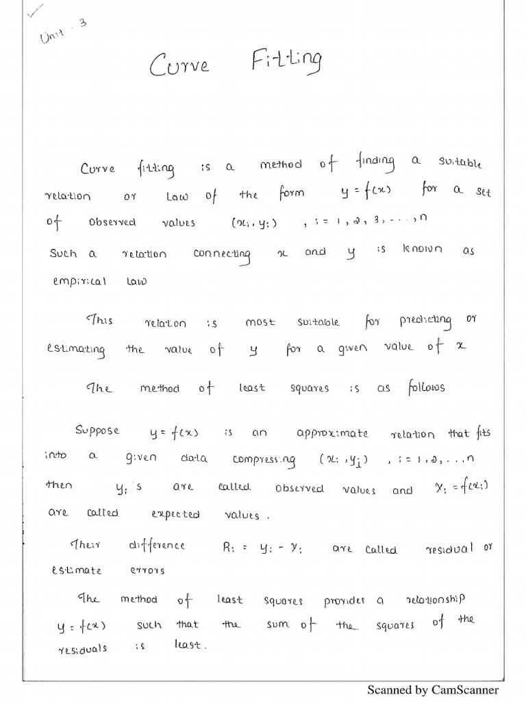 Curve Fitting | PDF
