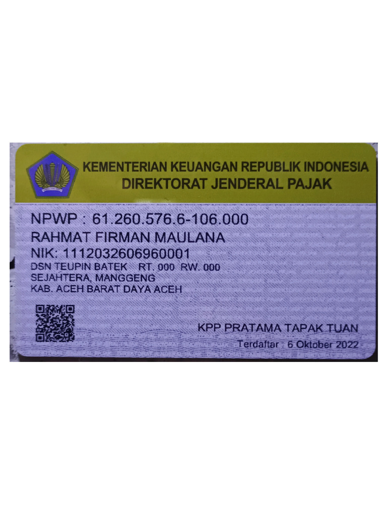NPWP | PDF