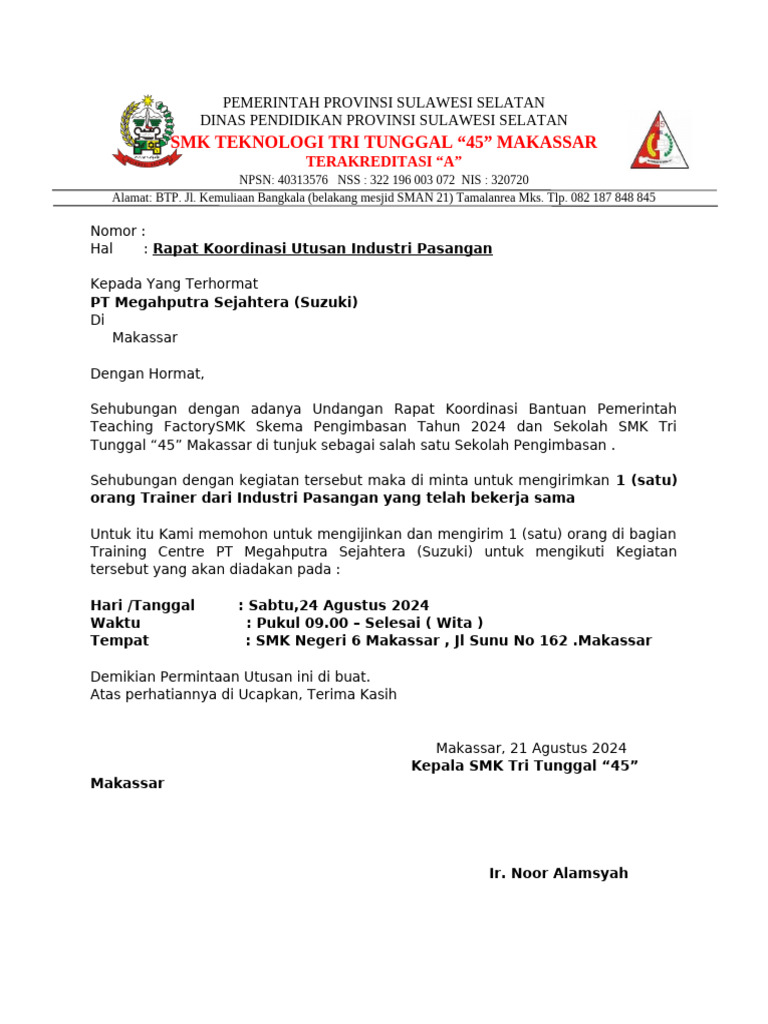 Surat Utusan Ahass - Suzuki | PDF