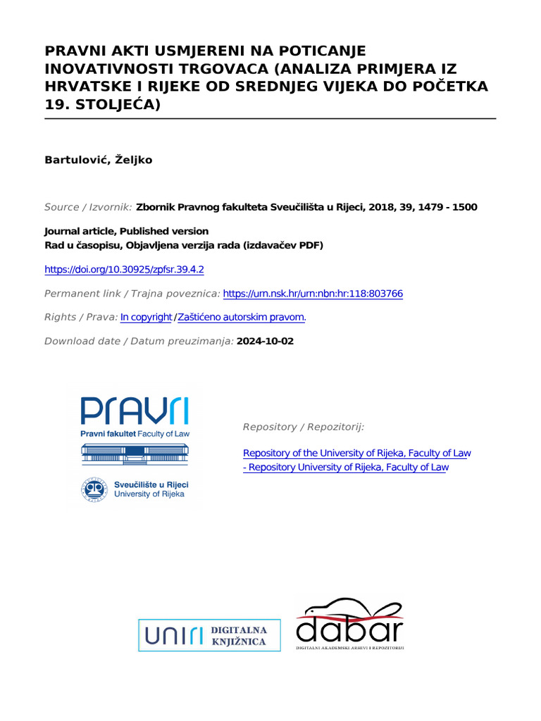 Bartulovic 2018 Pravni - Akti - Usmjereni - Na - Poticanje Pravri - 813 Publishedversion T5olcd ...