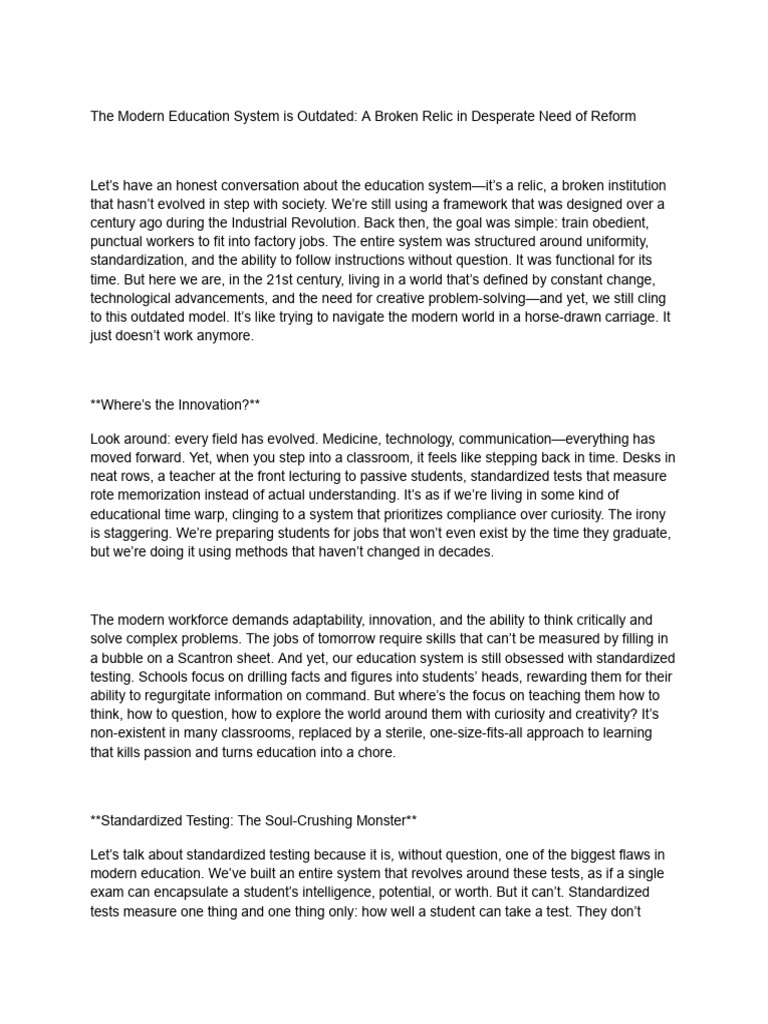 The Modern Education System is Outdated_ A Broken Relic in Desperate ...