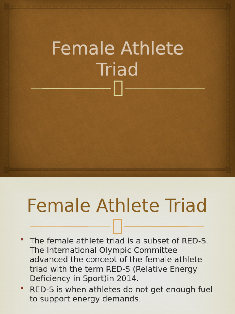 Female Athelet Triad | PDF | Clinical Medicine | Diseases And Disorders