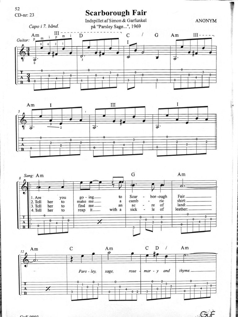 Scarborough fair | PDF