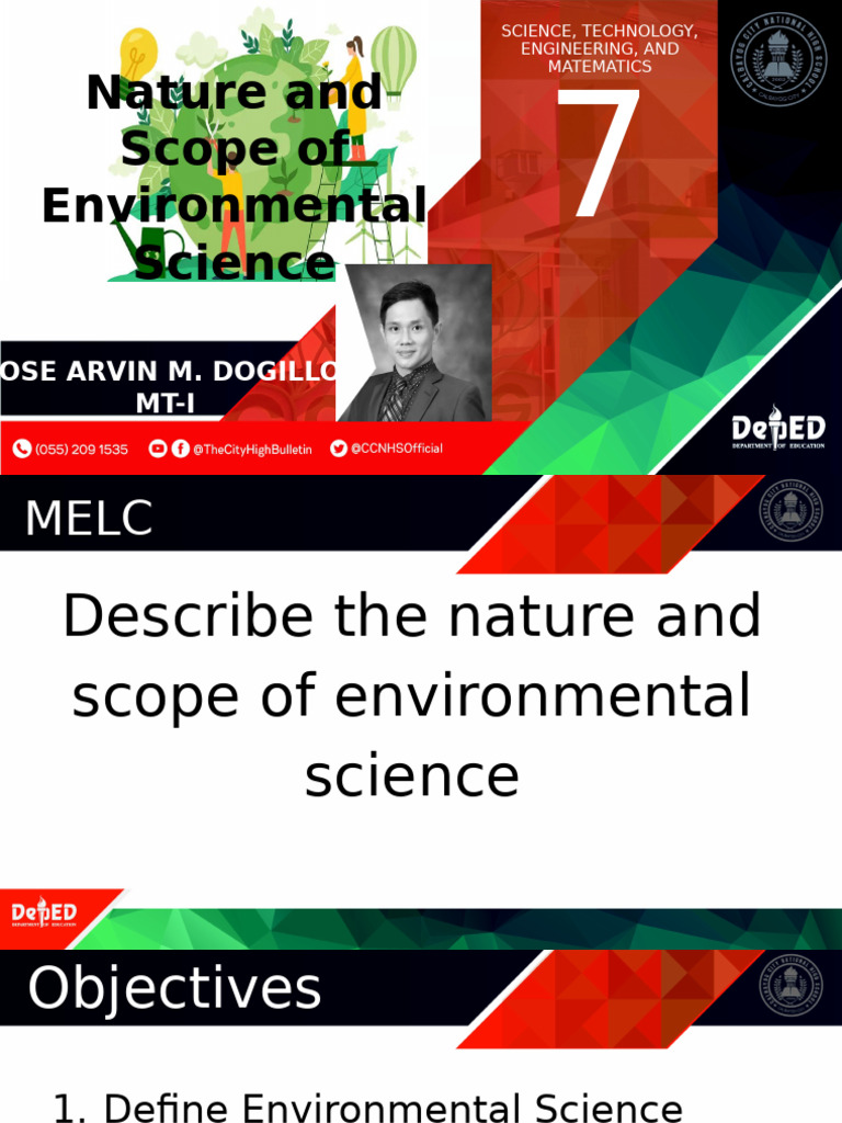 The Nature and Scope of Environmental Science | PDF