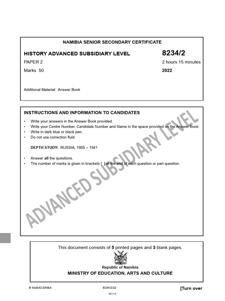 NSSCAS History Paper 2 8234 2 First Proof 14.04.2022 | PDF