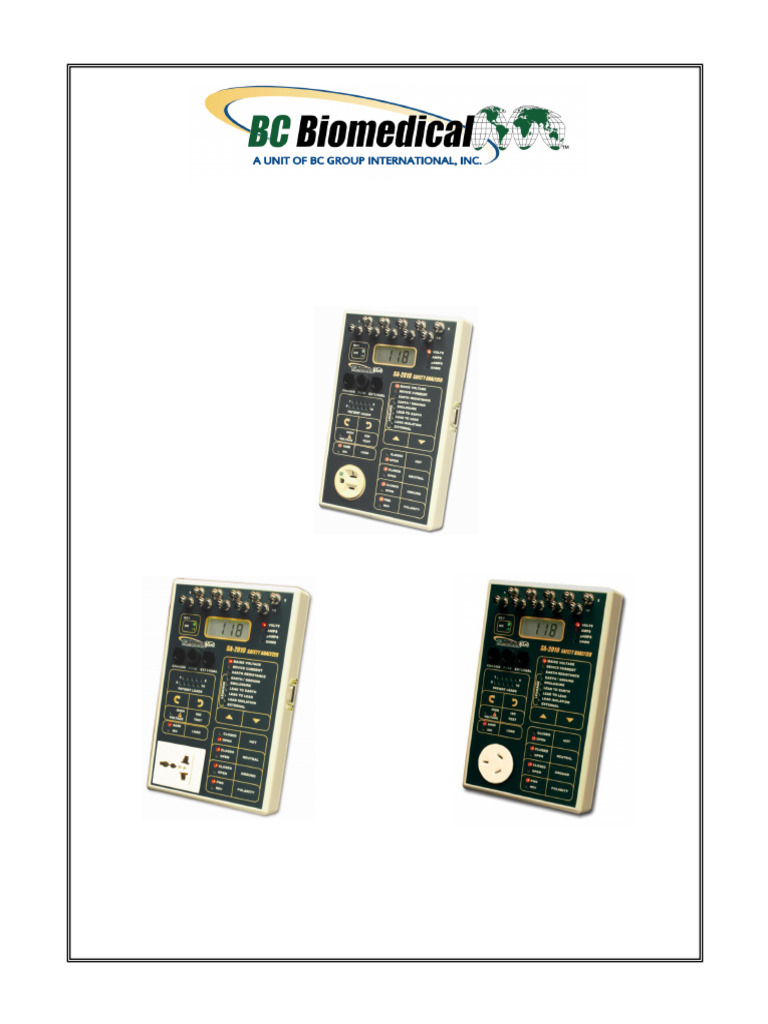 BC Group SA-2010 & 2010-INTL & 2010-AUS User Manual | PDF