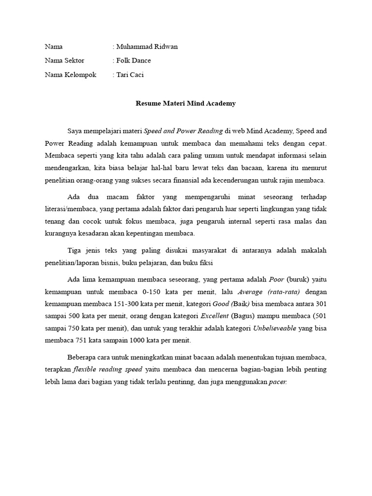 Contoh Esai | PDF