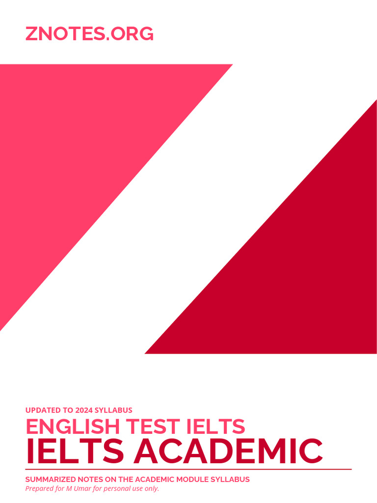 Ielts Znotes 2024 | PDF
