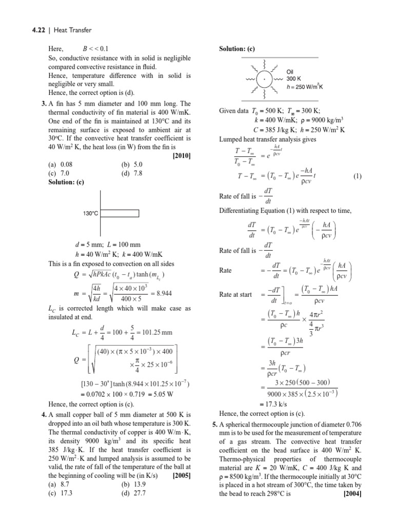Solution: (C) : Heat Transfer | PDF