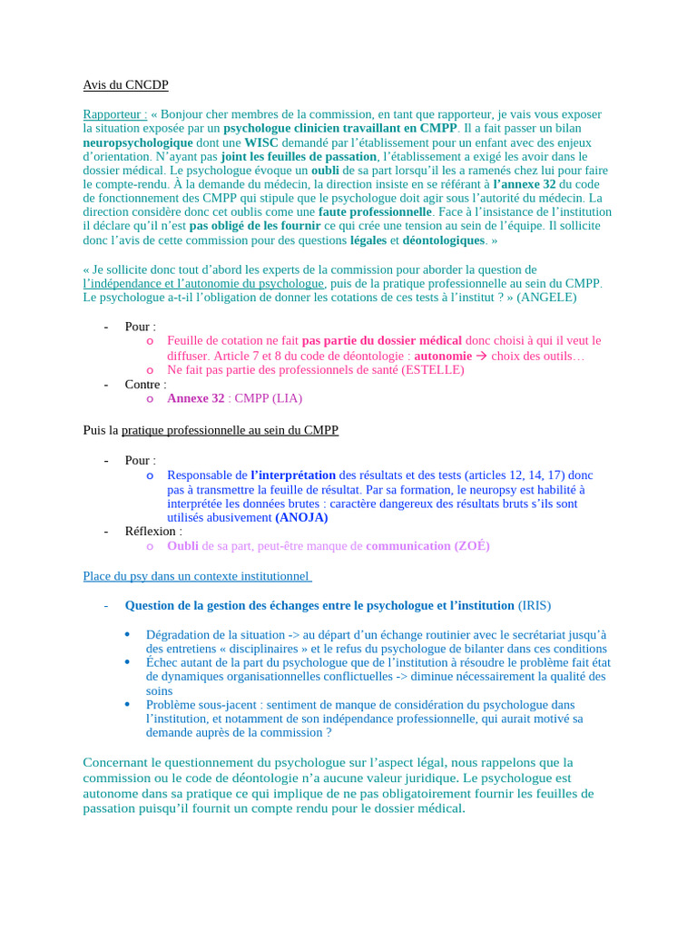 Avis Du CNCDP | PDF