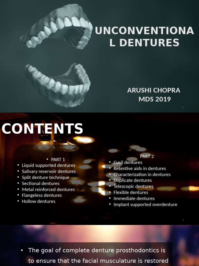 Unconventional Dentures - Arushi | PDF