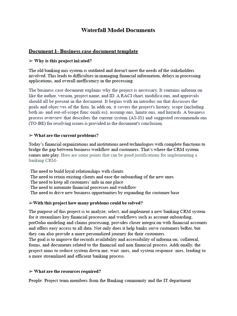 CRM Live Waterfall Project 1 Copy 2 | PDF