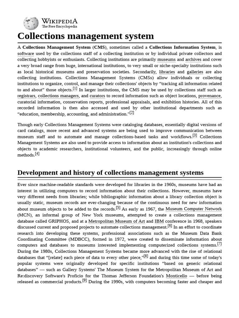 Collections_management_system | PDF