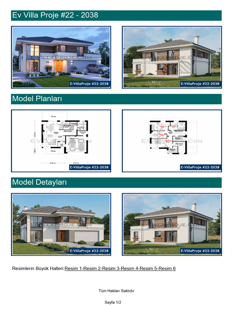 Ev Villa Proje 22 2038 | PDF