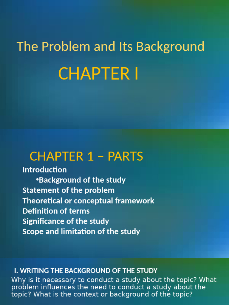 PR2 Lesson 3 Day 1 Backcgound of The Study | PDF