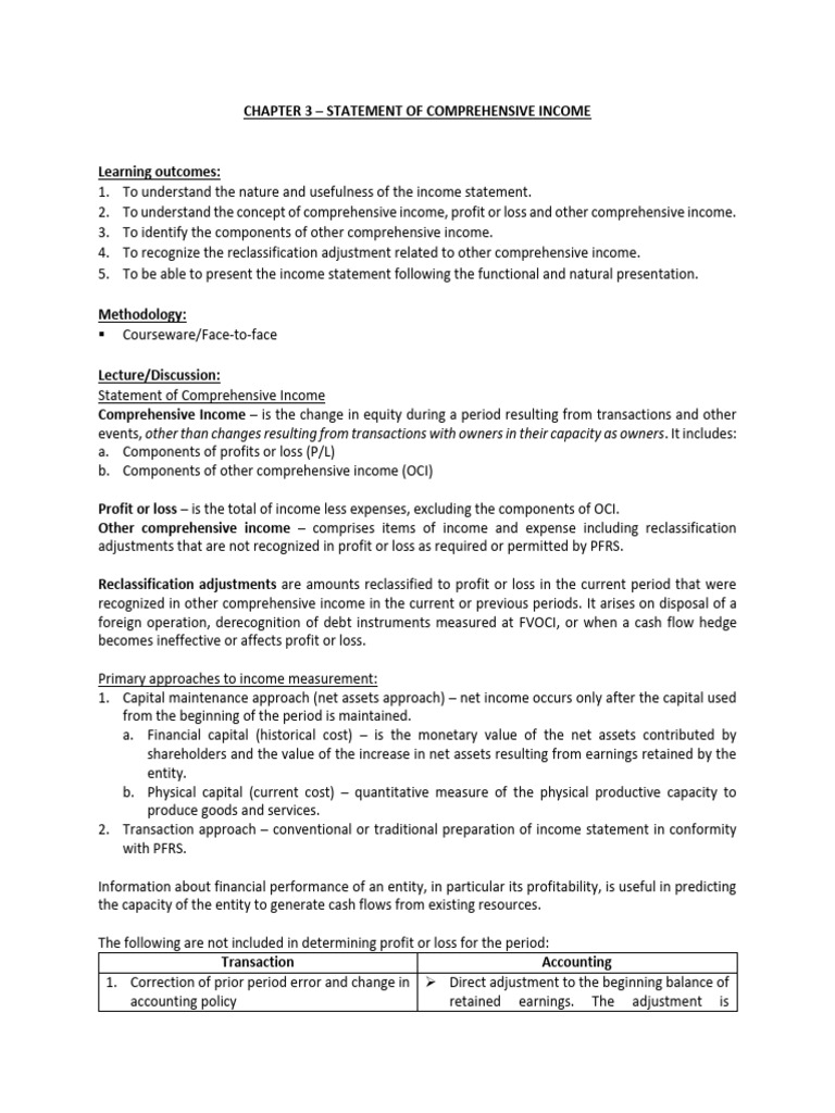 Lecture 3 Statement of Comprehensive Income | PDF | Income Statement ... Lecture 3 Statement of Comprehensive Income | PDF | Income Statement ...