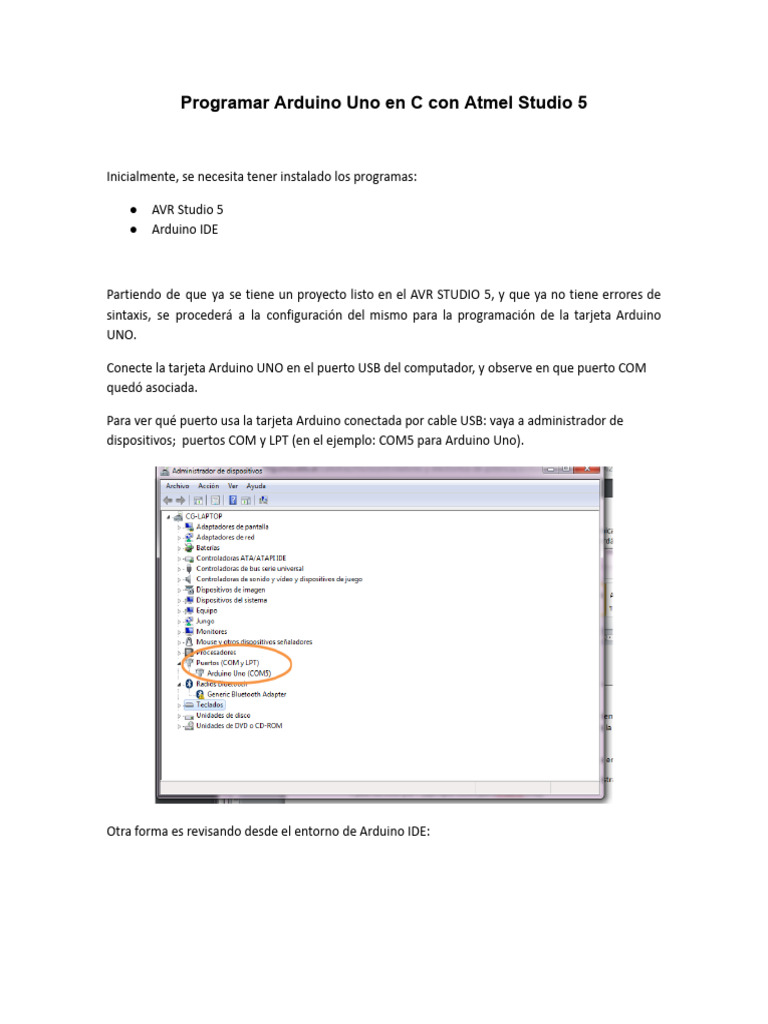 Guia para programar Arduino desde AVRStudio 5.docx | PDF
