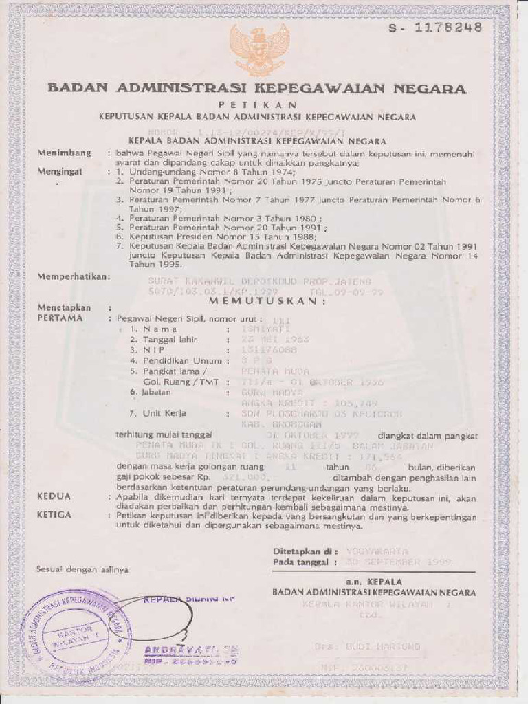 3.6 SK KP - IIIb - 196305231983042005 - ISMIYATI | PDF