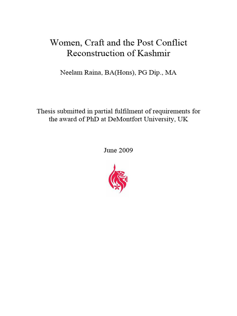 Neelam Raina PHD Thesis PDF | PDF