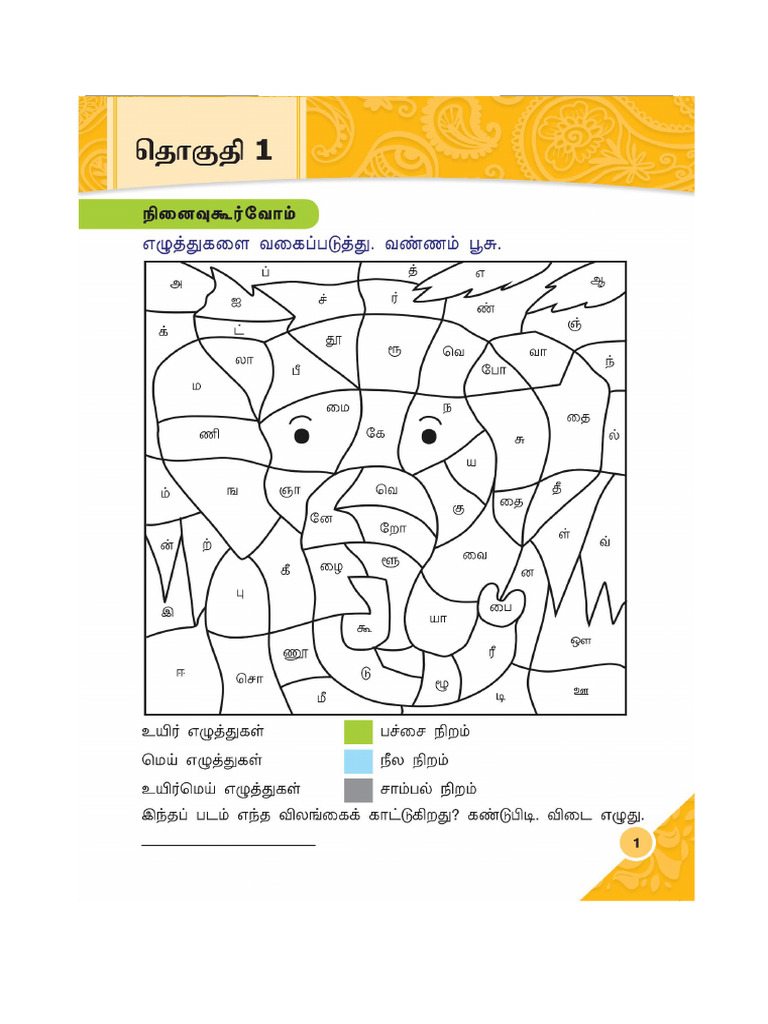 P4 Tamil Unit 1 Revision | PDF