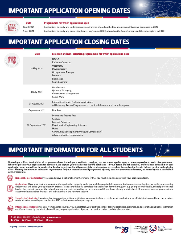 Important Dates | PDF