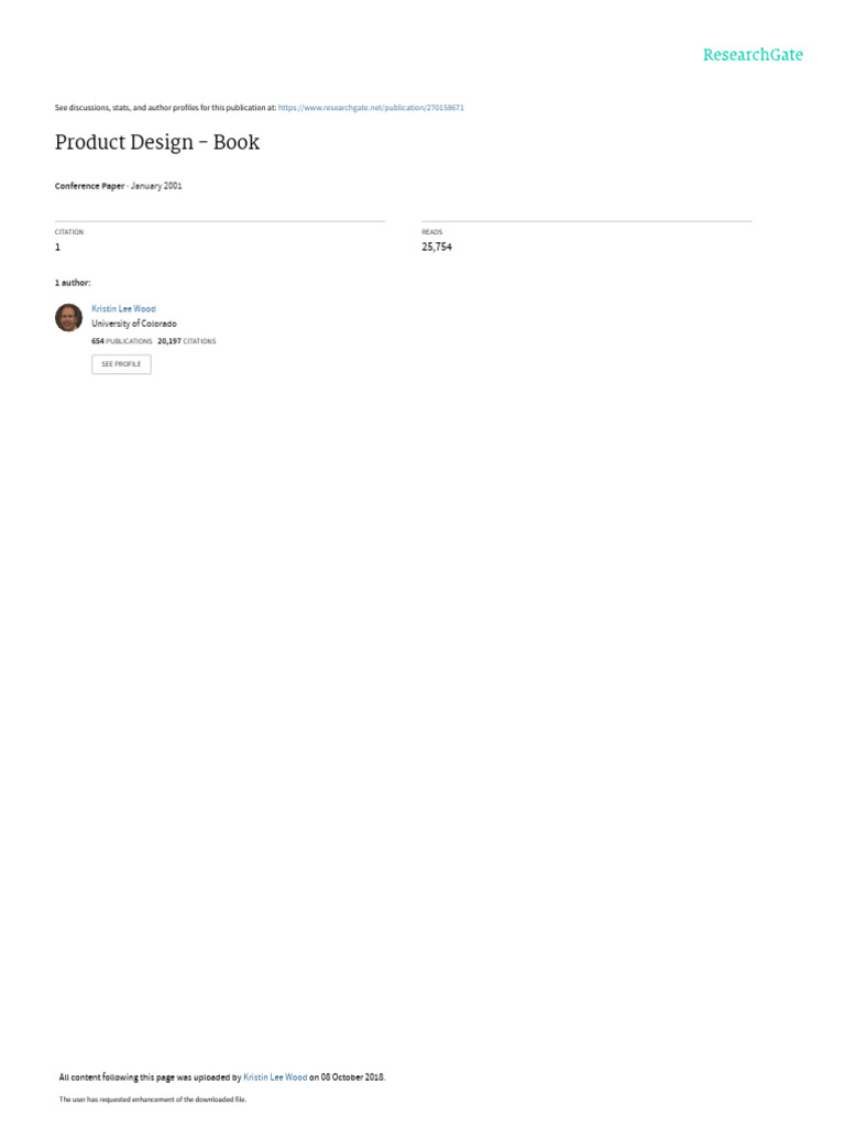 Product Design - Book: January 2001 | PDF