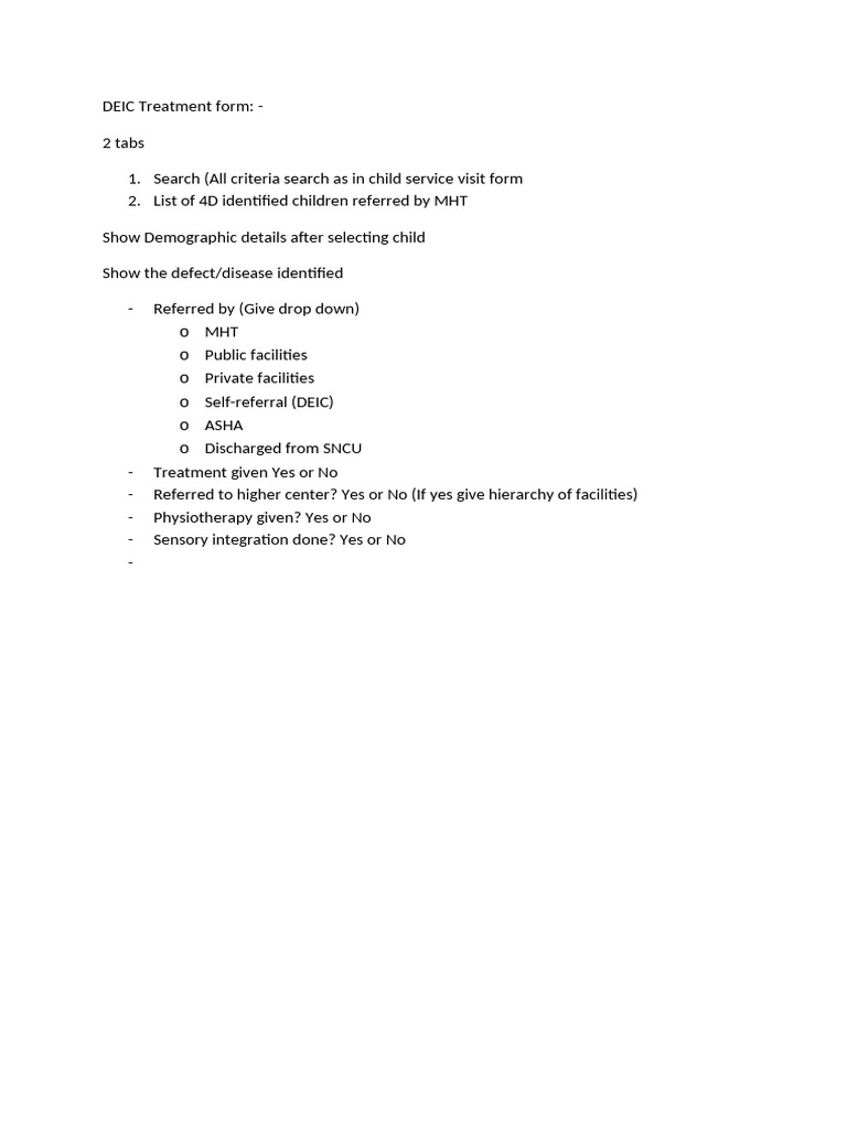 RBSK Treatment Form - DeIC | PDF