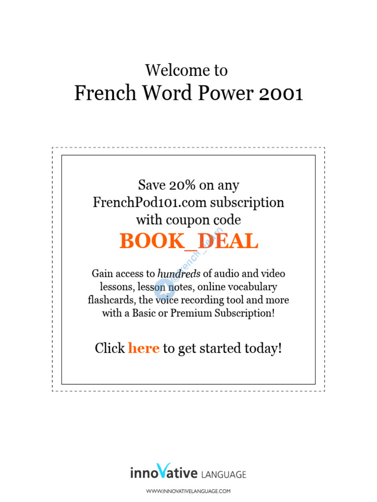 Learn French - Word Power 2001 @learn - French | PDF
