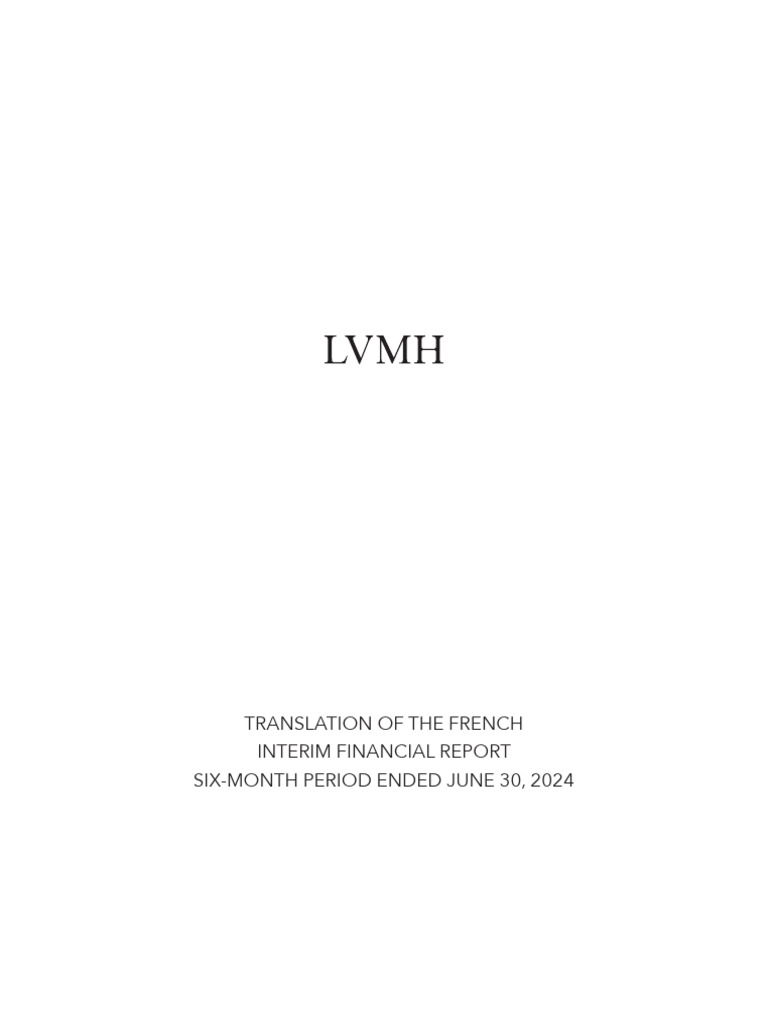 LVMH - 2024 First Half Financial Report | PDF