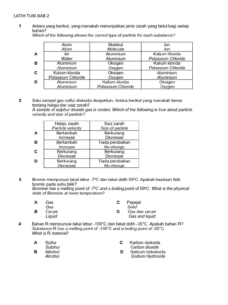 Latih Tubi Bab 2 | PDF