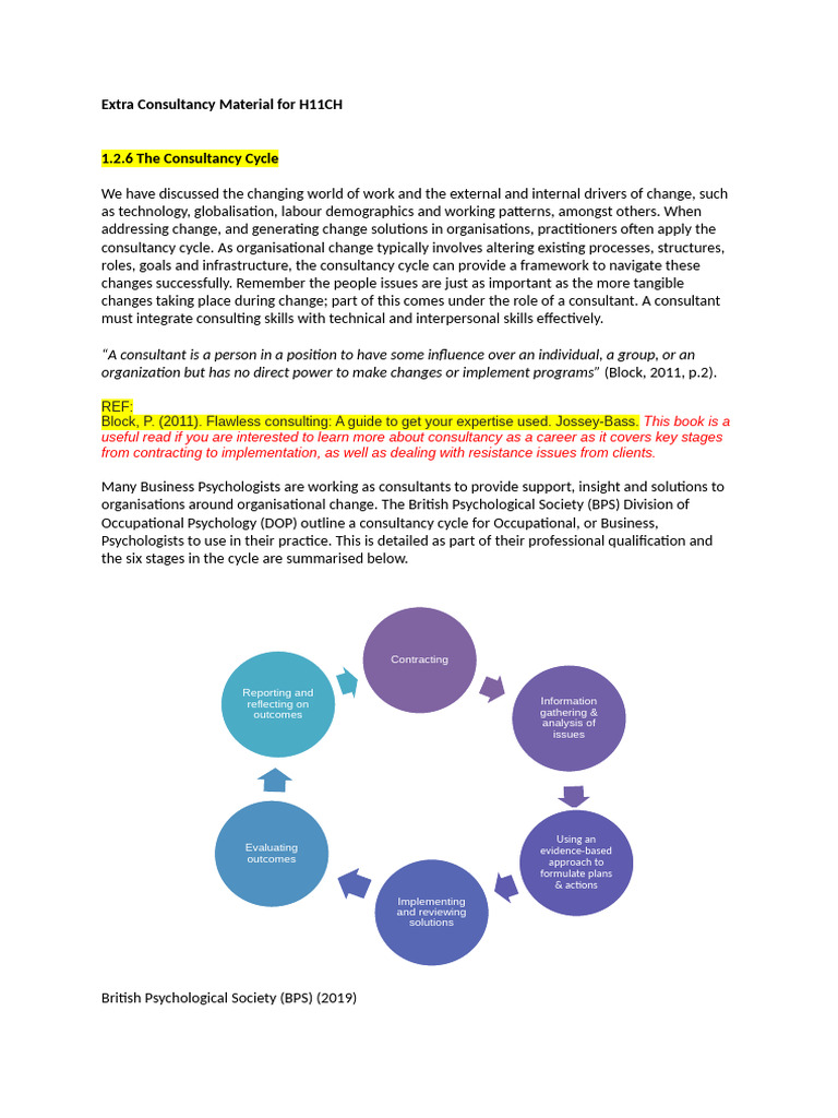 Extra Consultancy Material For H11CH | PDF