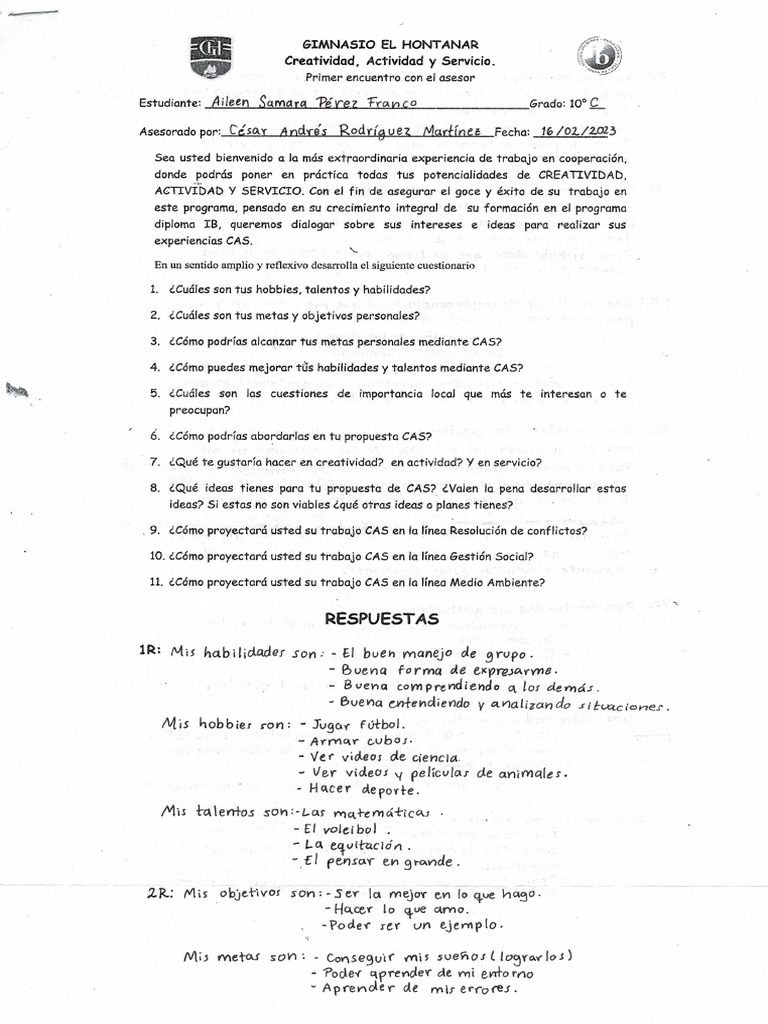 Primer Entrevista 2023 SAMARA PÉREZ | PDF