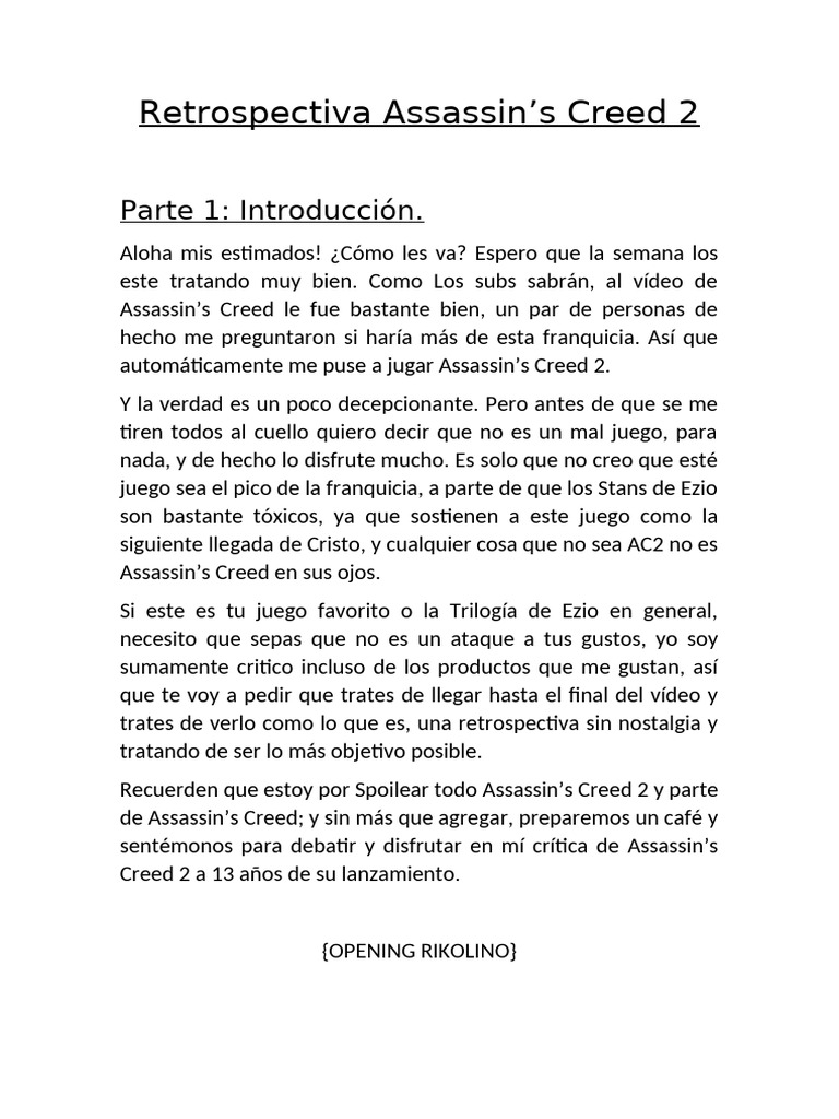 Assassin's Creed II | PDF