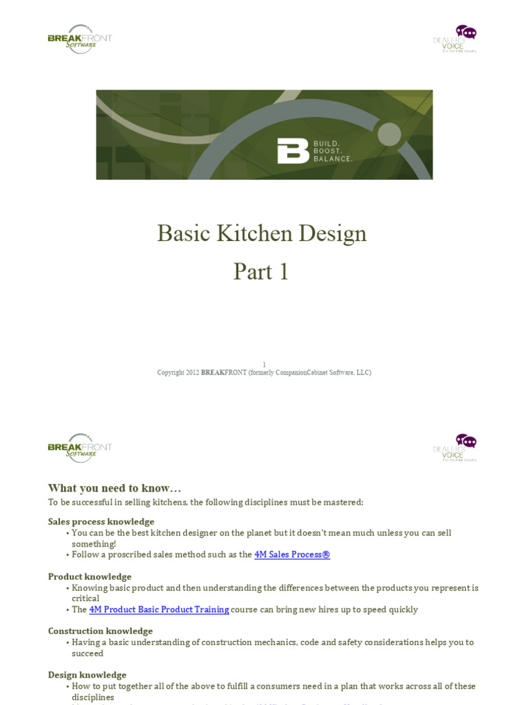 Basic Kitchen Design Ebook | PDF