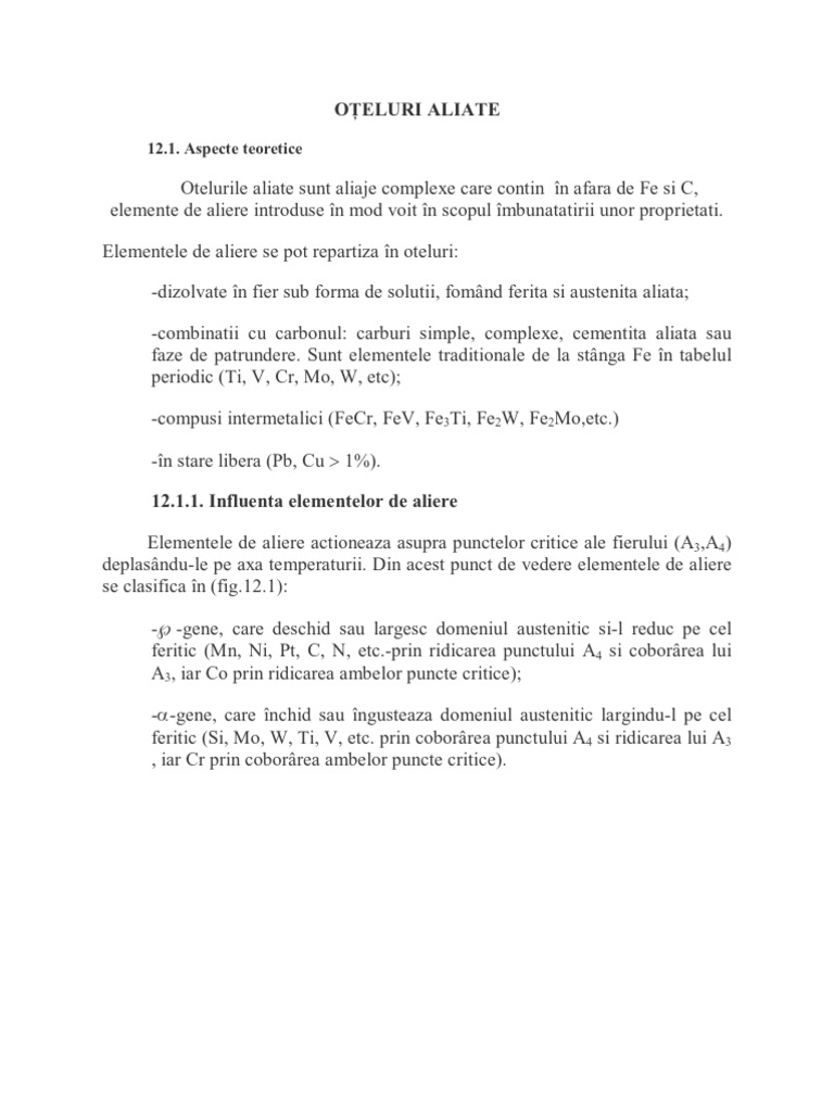 Oţeluri Aliate | PDF