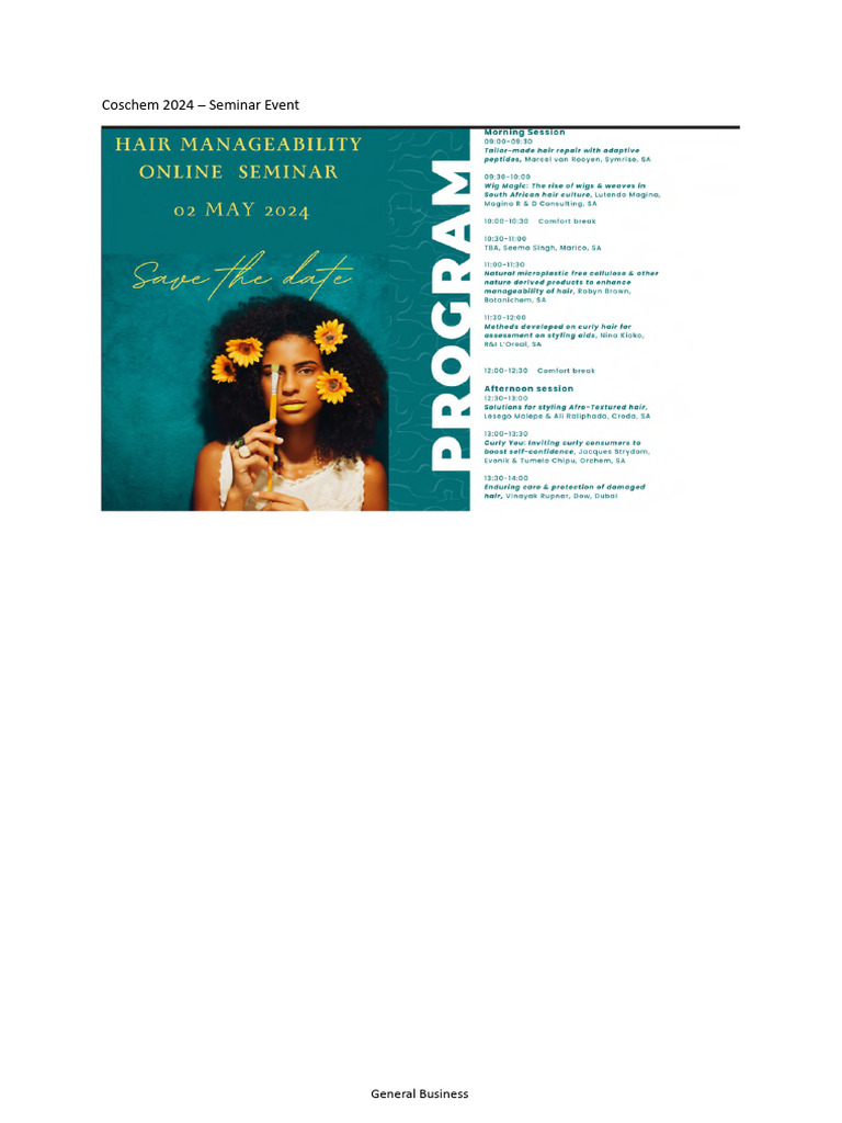 Coschem African Type 4 Hair Solutions 2024 | PDF