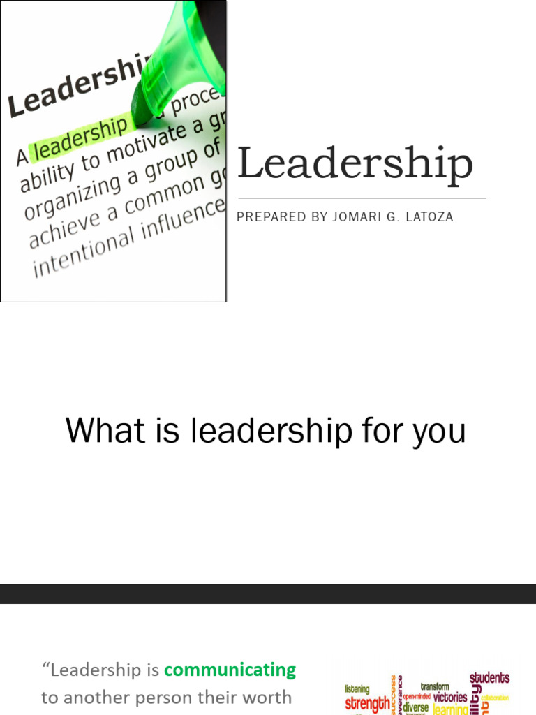 Lesson 3 Leadership | PDF
