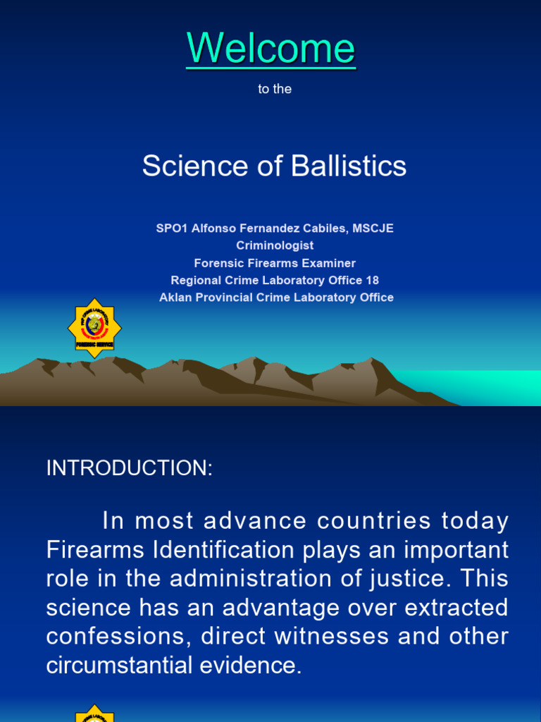 Forensic Ballistics 2024 25 | PDF