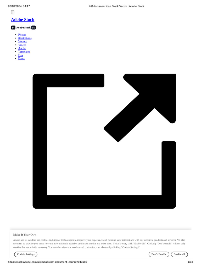 PDF Document Icon Stock Vector - Adobe Stock | PDF