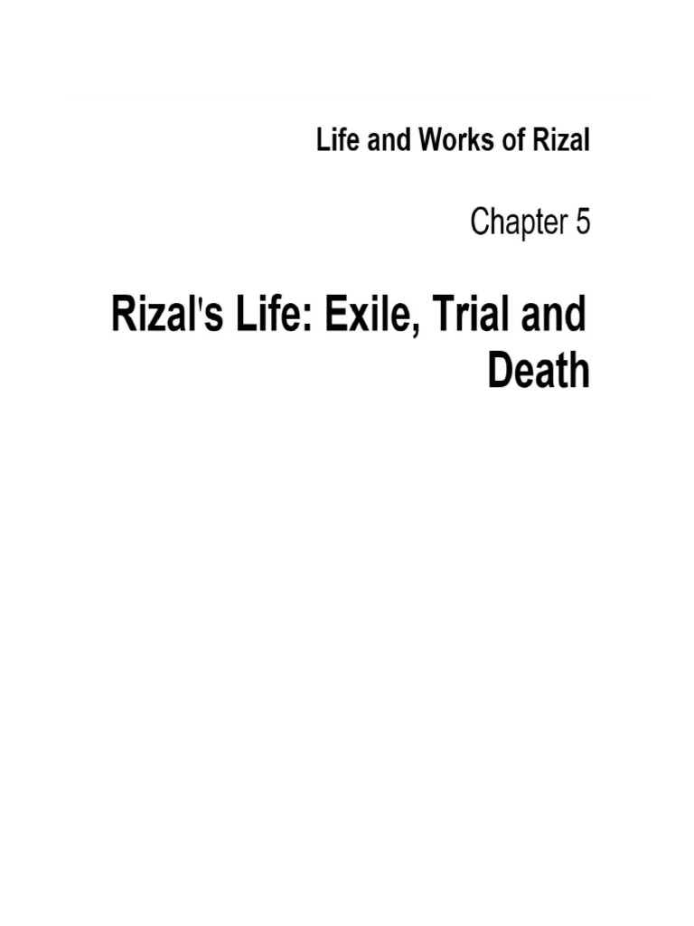 CHAPTER 5 RIZAL Trial Exile and Death | PDF