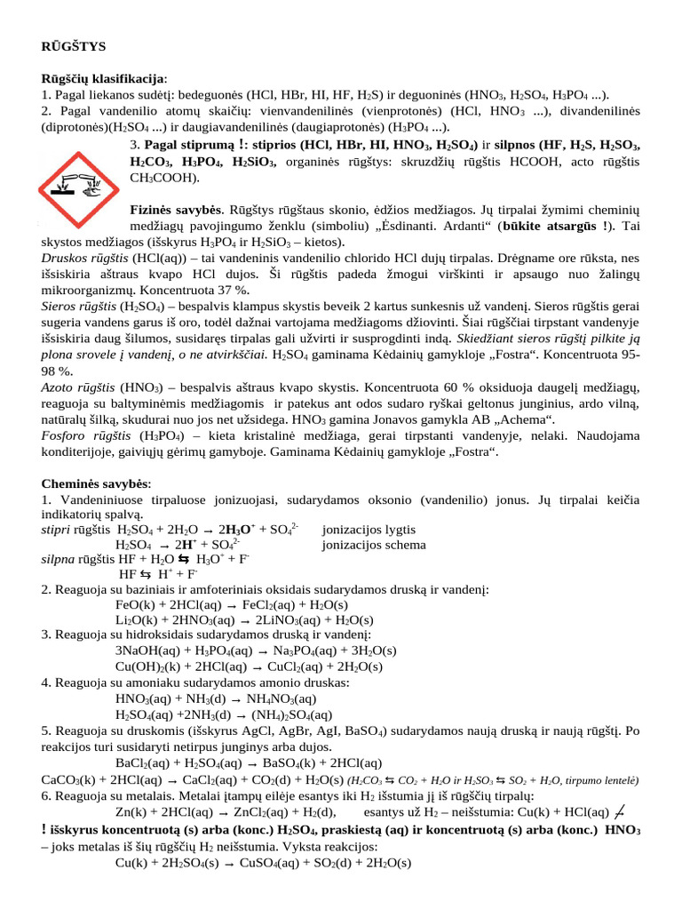 Rugstys Konspektas | PDF