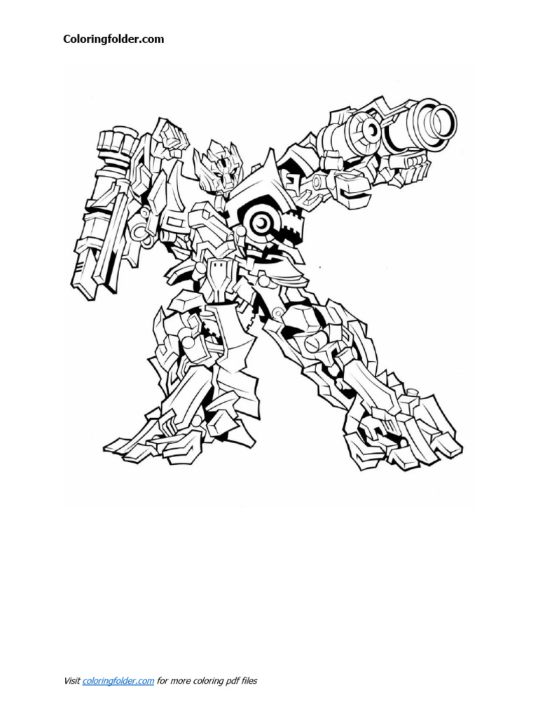Cool Transformers Coloring Pages For Kids Printable | PDF
