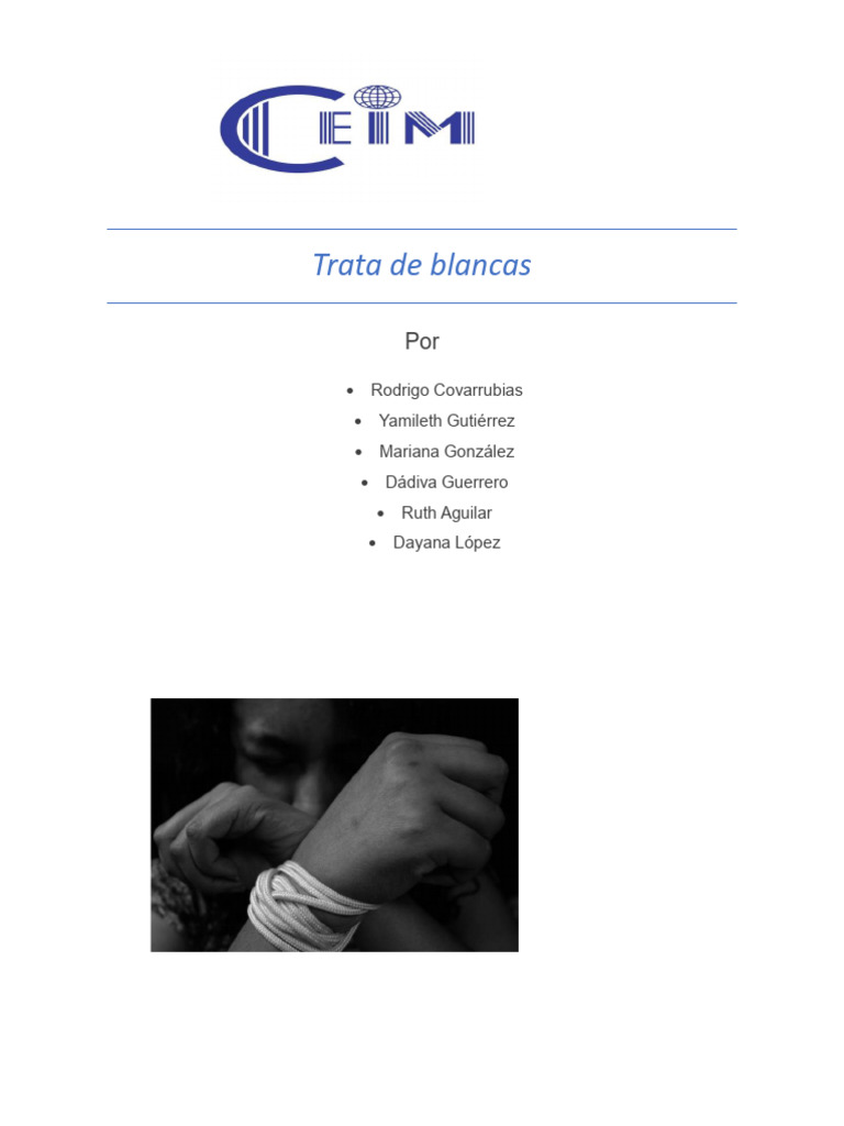 Trata De Blancas In English