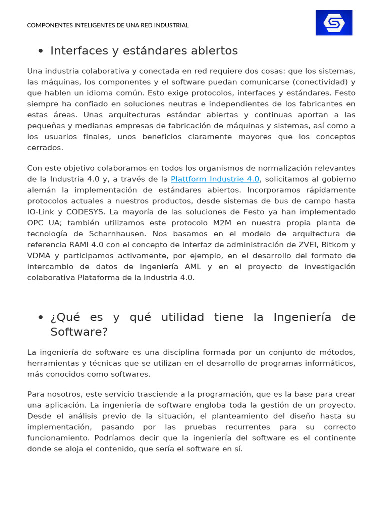 Componentes Inteligentes para Plug and Produce 202320 | PDF