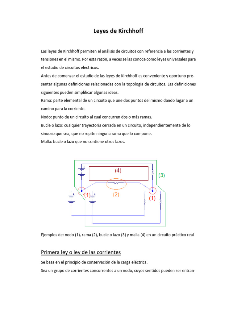 Leyes de Kirchhoff | PDF