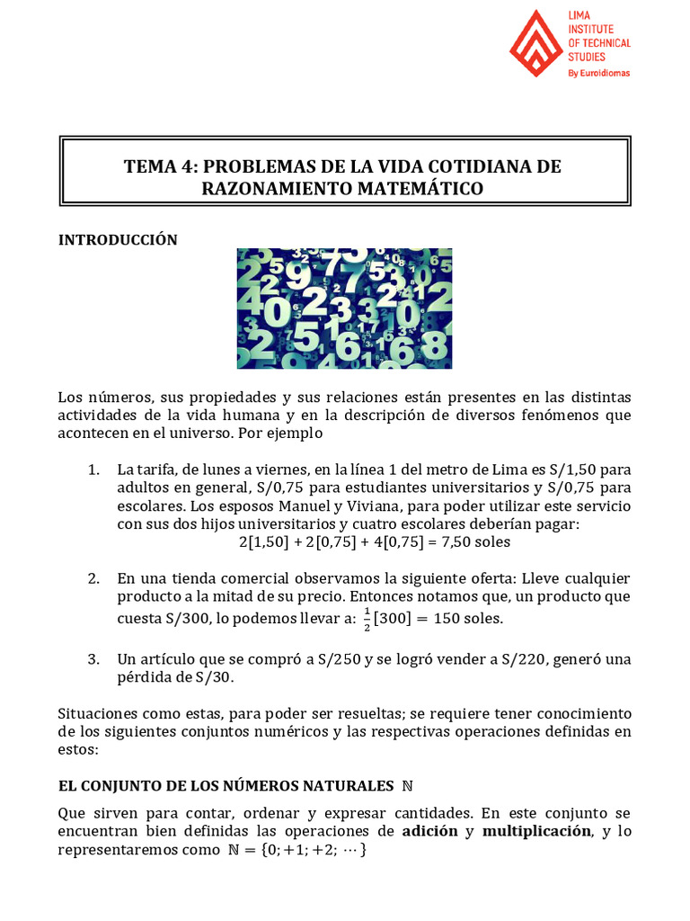 PROBLEMAS DE LA VIDA COTIDIANA RM | PDF