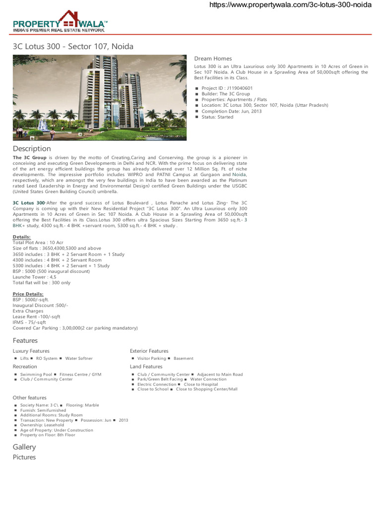 3c-lotus-300-noida.J119040601 | PDF